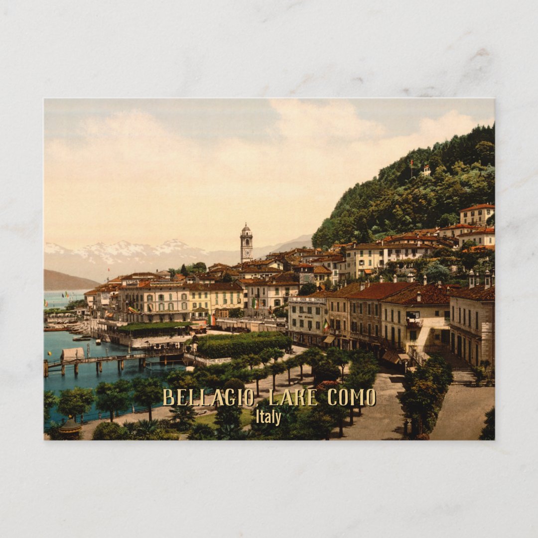 Bellagio, Lake Como, Italy Vintage Travel Postcard | Zazzle