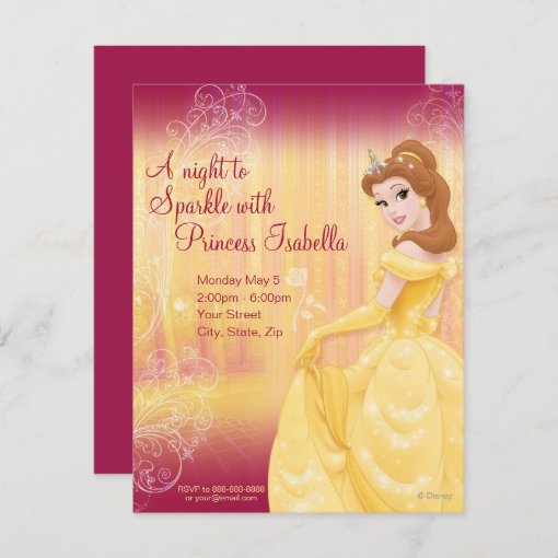 Belle Birthday Invitation | Zazzle