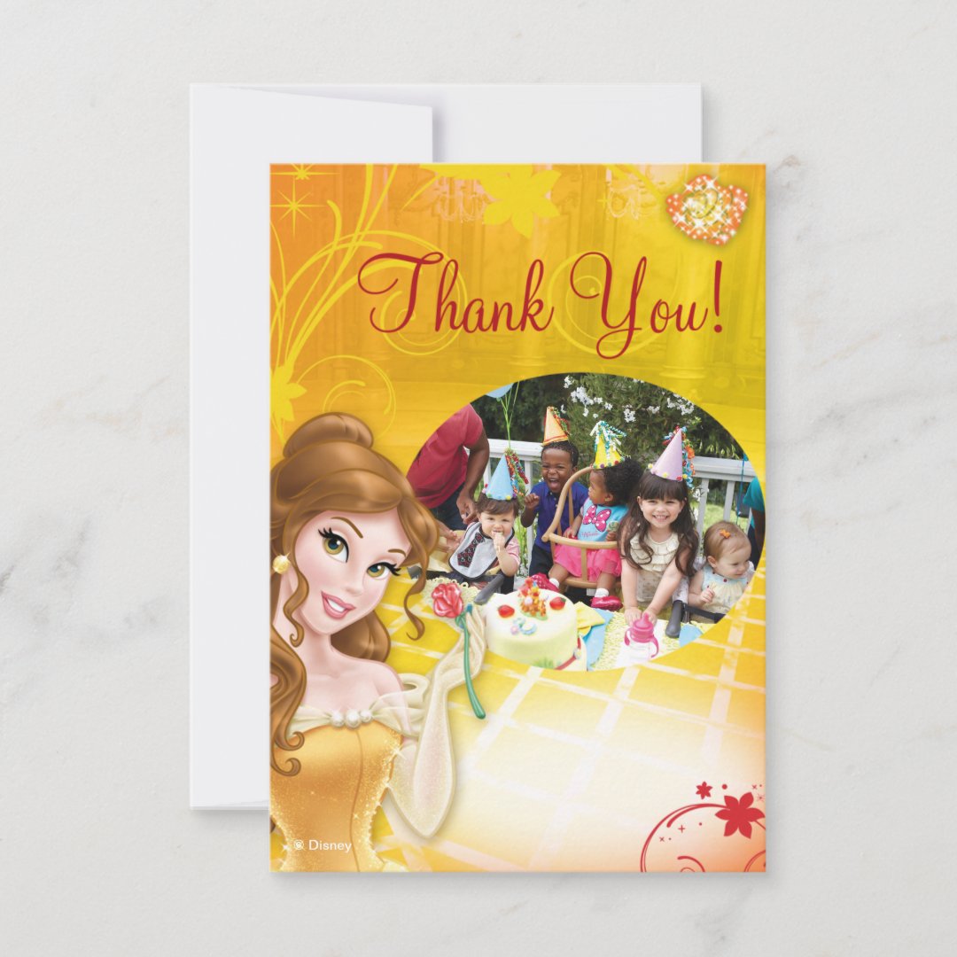 Belle Birthday Thank You Cards | Zazzle