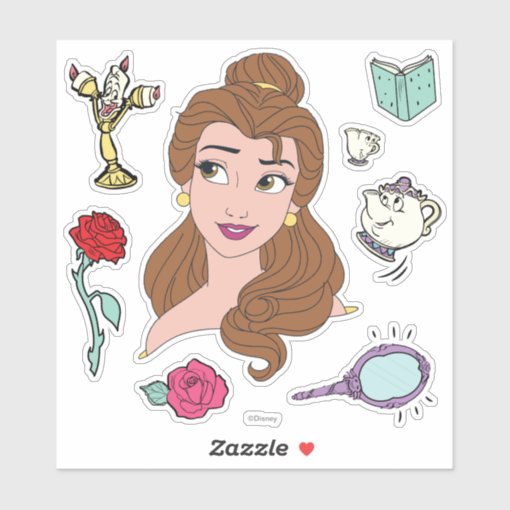 Belle Icons Sticker | Zazzle