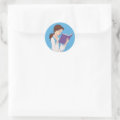 Belle in a Book Classic Round Sticker | Zazzle