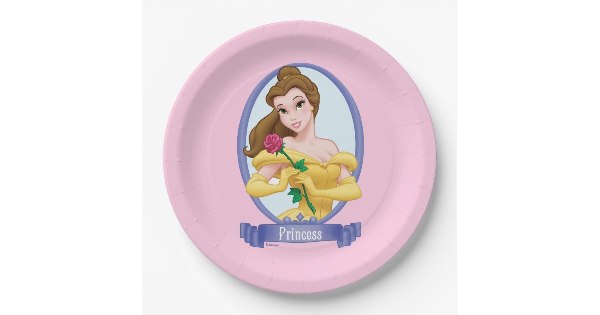 Belle Princess 3 Paper Plates | Zazzle
