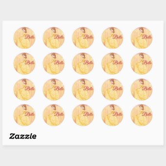 Belle Princess Classic Round Sticker | Zazzle