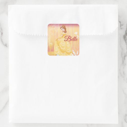 Belle Princess Square Sticker | Zazzle