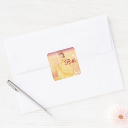 Belle Princess Square Sticker | Zazzle