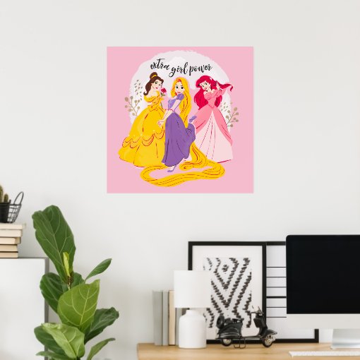 Belle, Rapnuzel, Ariel "Extra Girl Power" Poster | Zazzle