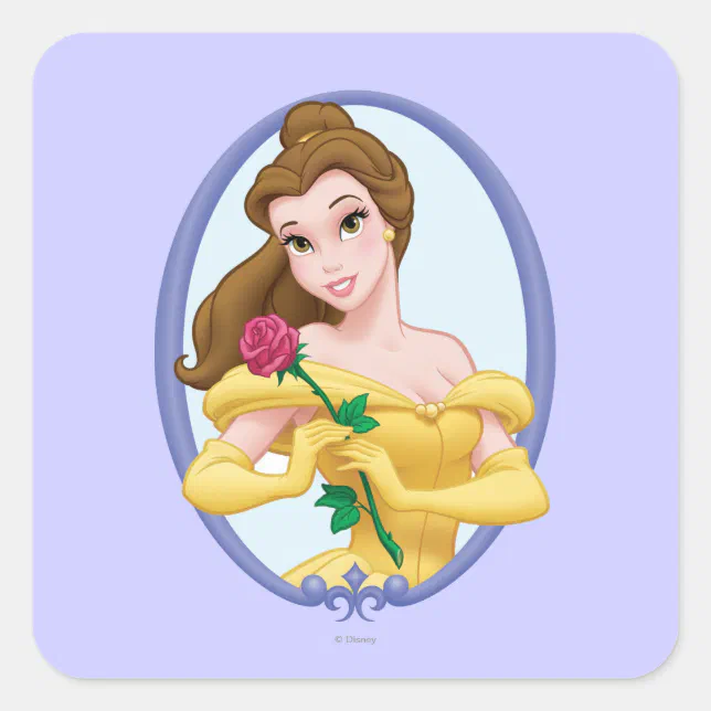 Belle Square Sticker | Zazzle