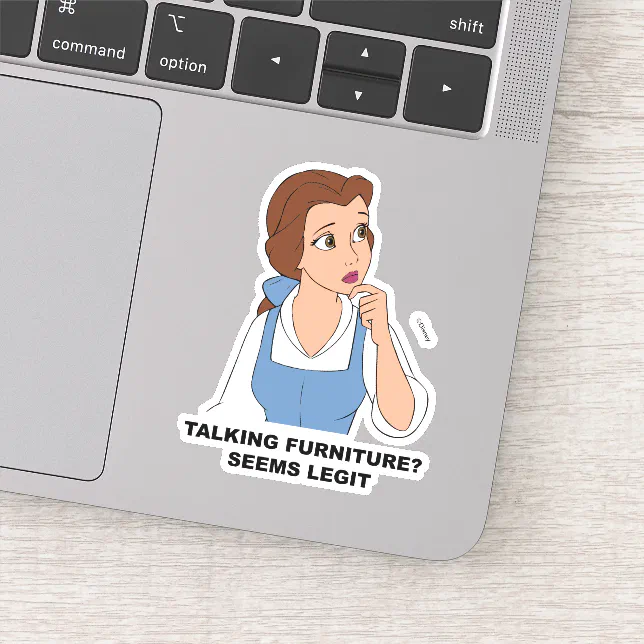 Belle | Talking Furniture? Sticker | Zazzle