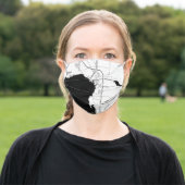 Bellingham B&W Map Face Mask | Zazzle