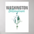Bellingham Washington Geometric Trees Poster | Zazzle