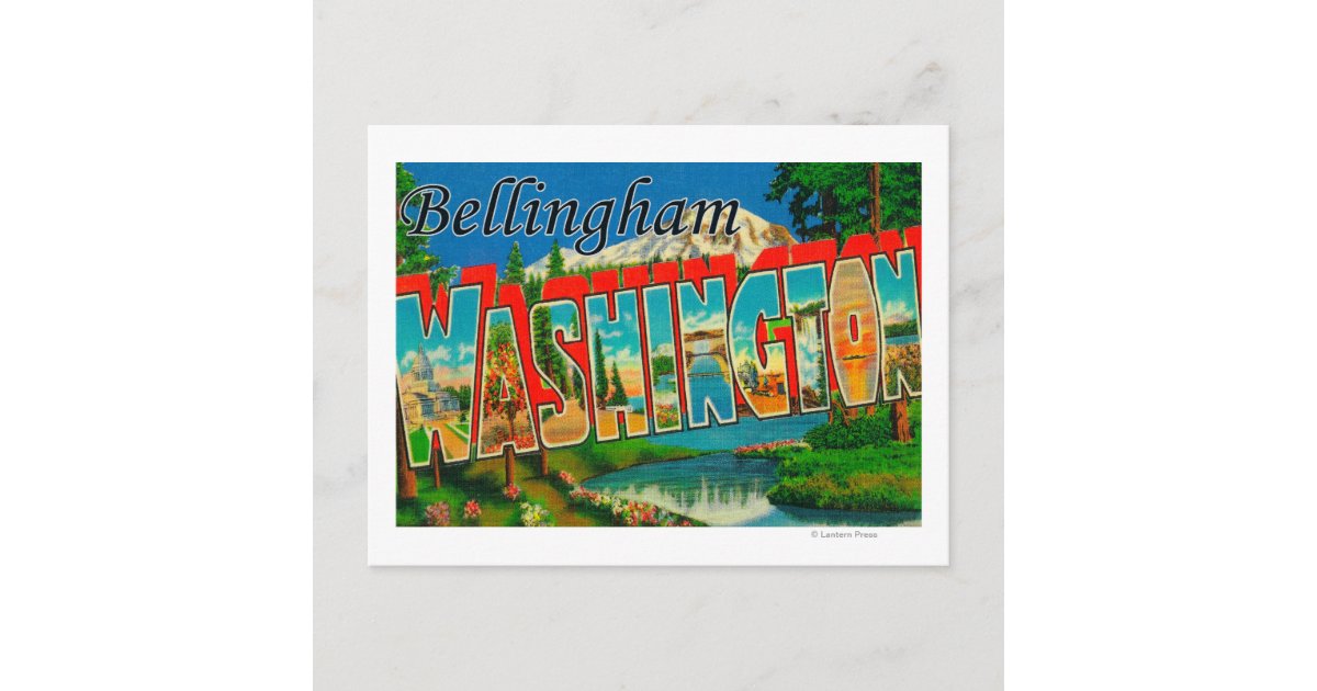Bellingham, Washington - Large Letter Scenes Postcard | Zazzle