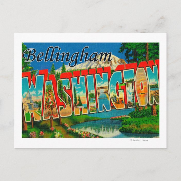 Bellingham, Washington - Large Letter Scenes Postcard | Zazzle.com