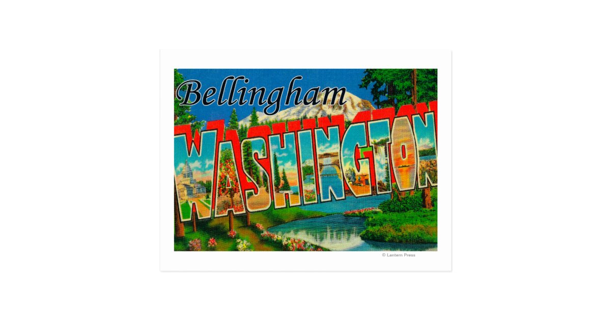 Bellingham, Washington - Large Letter Scenes Postcard | Zazzle.com