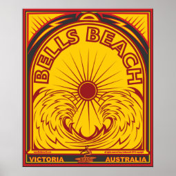 BELLS BEACH VICTORIA AUSTRALIA SURFBREAK SURFING POSTER | Zazzle