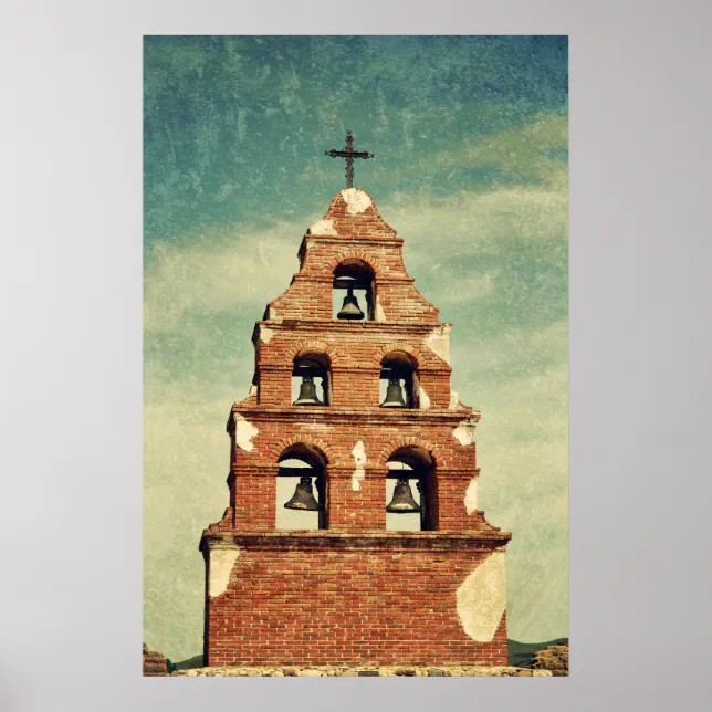 Belltower Mission San Miguel Arcangel Poster | Zazzle