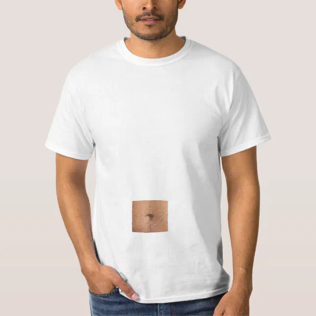 Belly Button T-shirt (square) | Zazzle