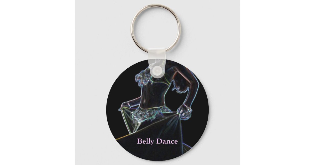 Belly Dance black Keychain | Zazzle