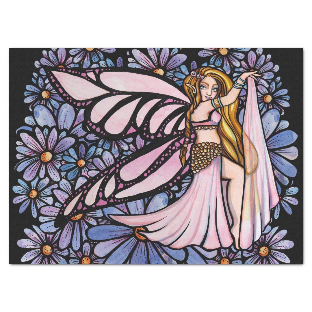 Belly Dance Fairy Art Belly Dancing Fairies Tissue Paper | Zazzle