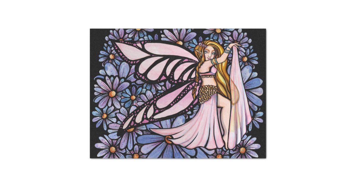 Belly Dance Fairy Art Belly Dancing Fairies Tissue Paper | Zazzle