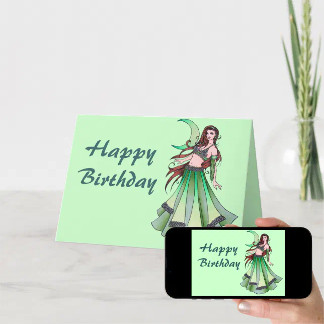 Belly Dancer Birthday Cards | Zazzle