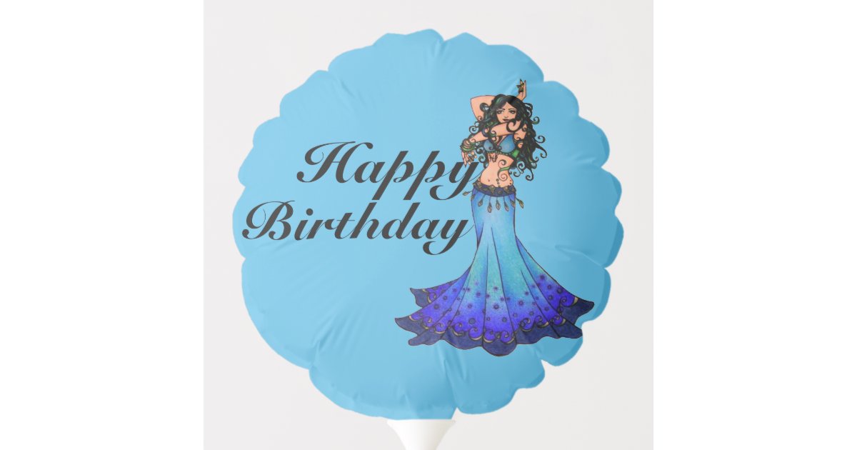 Belly Dancer Birthday Cards Balloon | Zazzle