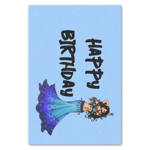 Belly Dancer Birthday Cards Tissue Paper | Zazzle