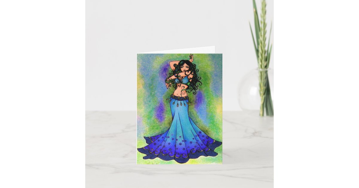 Belly Dancer Note Card | Zazzle
