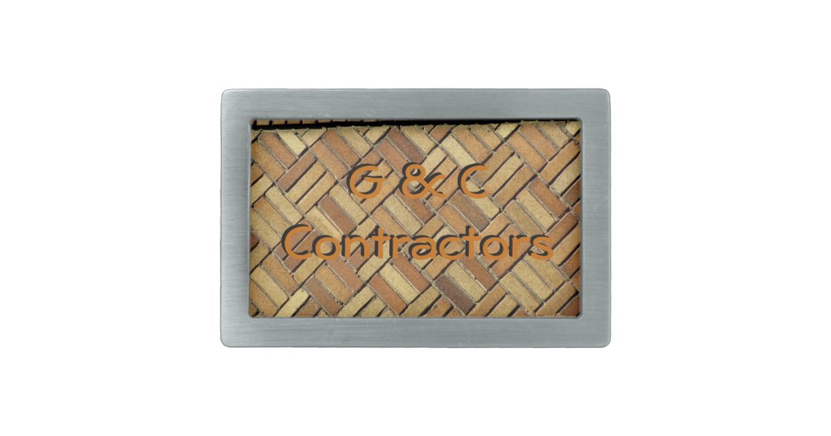 Belt Buckle - Brick weave with text | Zazzle