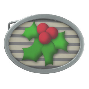 Mistletoe Belt Buckles | Zazzle