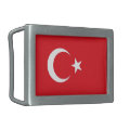Belt Buckle with Flag of Turkey | Zazzle