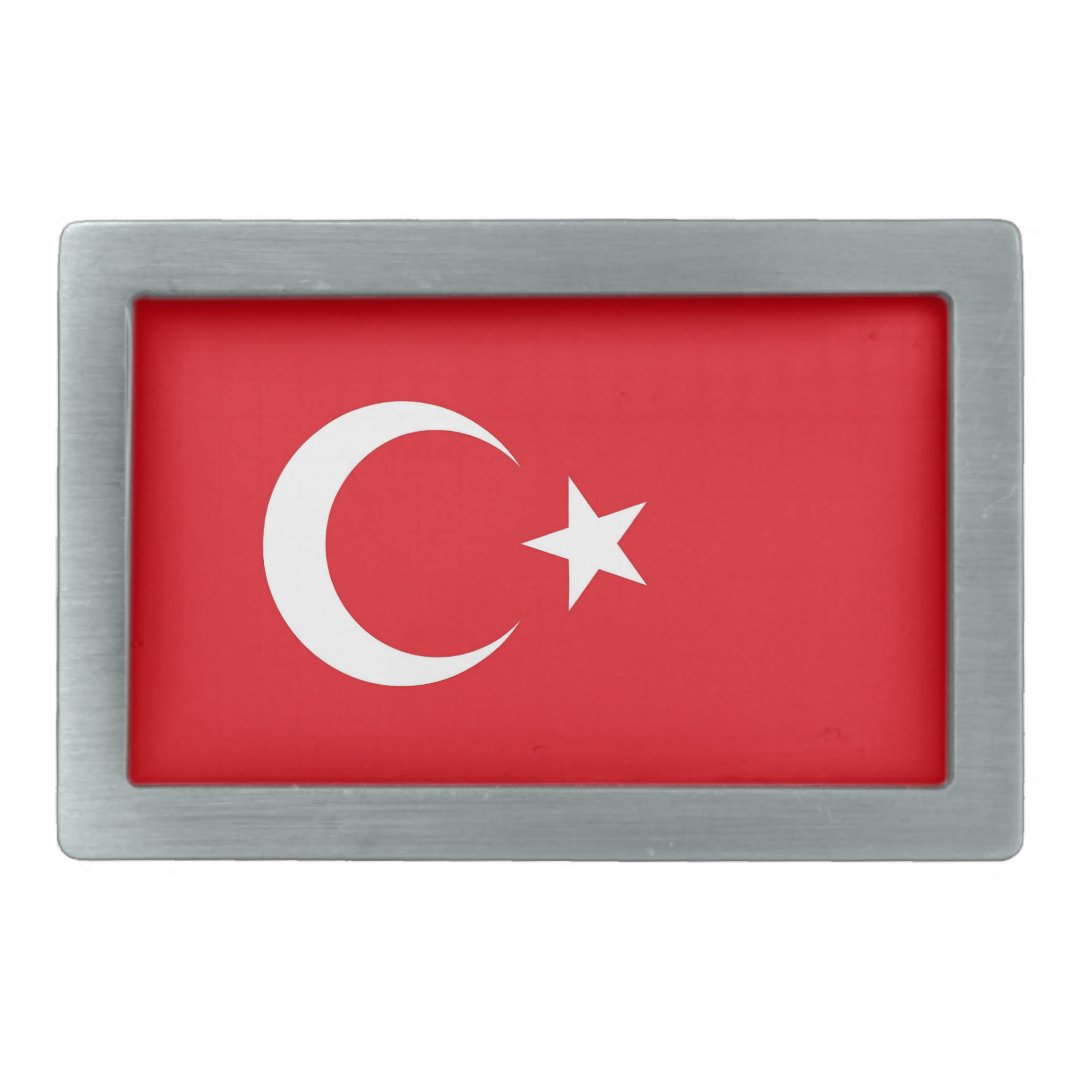 Belt Buckle with Flag of Turkey | Zazzle