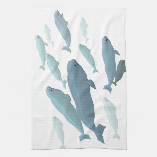 Beluga Towel Beluga Whale Dish Towels Whale Gifts | Zazzle