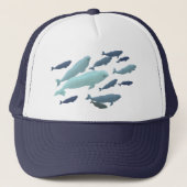 Beluga Whale Baseball Cap Blue Beluga Hats Caps | Zazzle