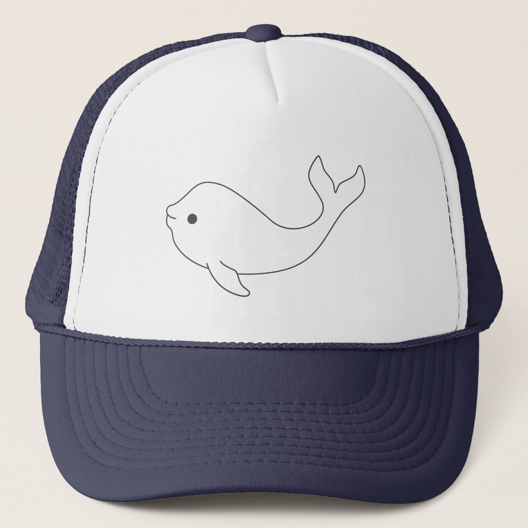 Beluga Whale Trucker Hat | Zazzle