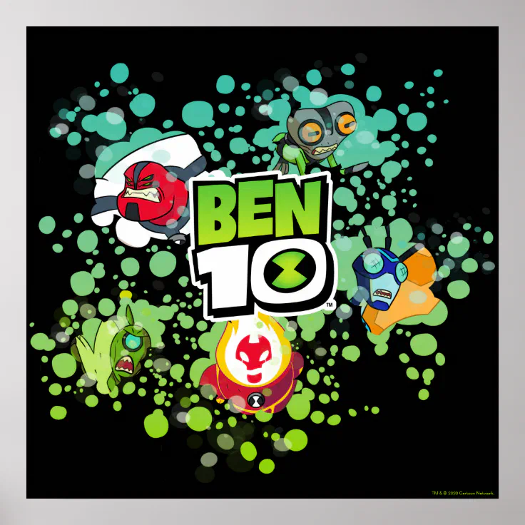 Ben 10 Alien Forms Bubble Graphic Poster | Zazzle