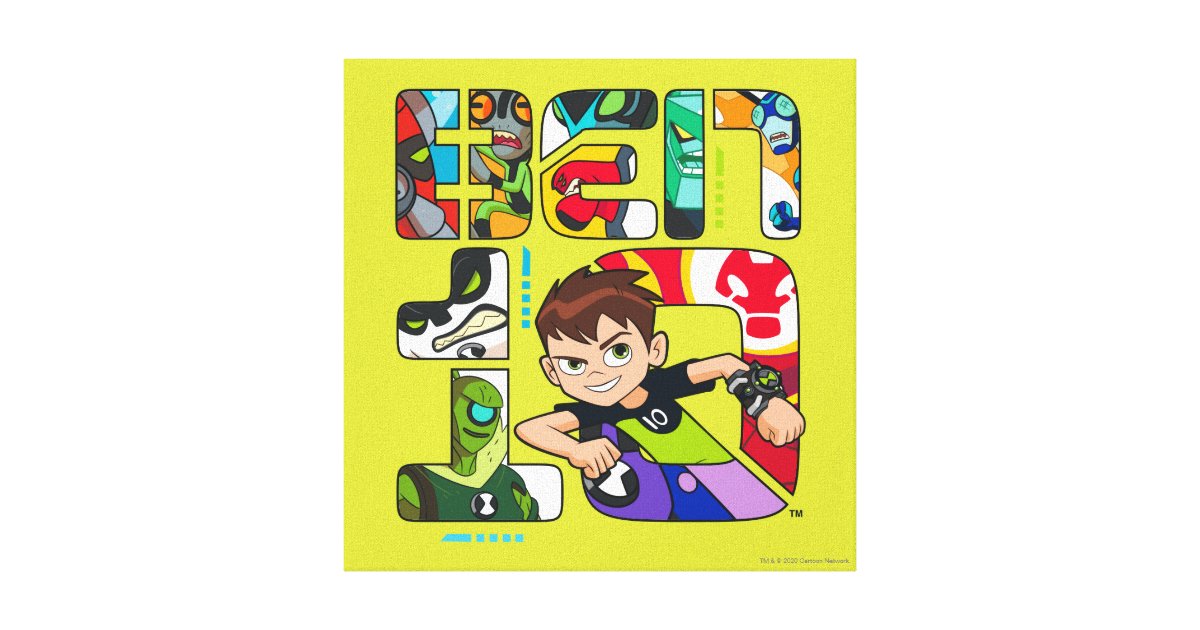 Ben 10 Alien Logo Canvas Print | Zazzle
