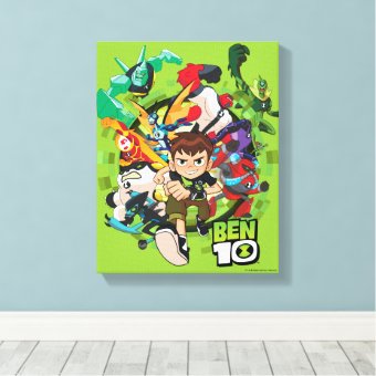 Ben 10 Alien Rush Graphic Canvas Print | Zazzle