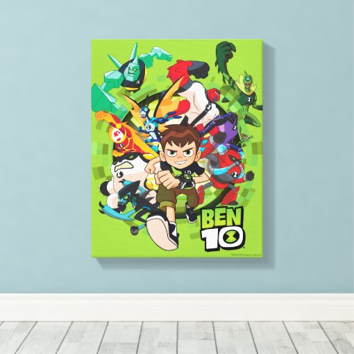 Ben 10 Alien Rush Graphic Canvas Print | Zazzle