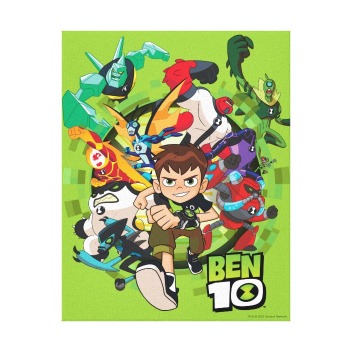 Ben 10 Alien Rush Graphic Canvas Print | Zazzle.com