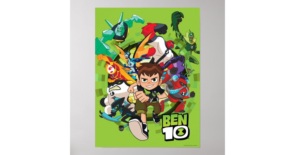 Ben 10 Alien Rush Graphic Poster | Zazzle