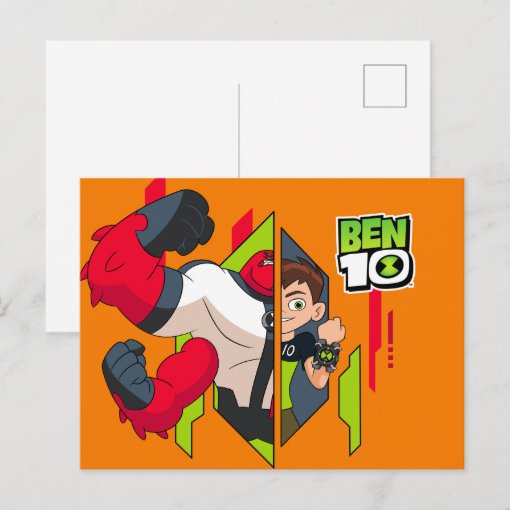 Ben 10 Four Arms DNA Transformation Invitation Postcard | Zazzle