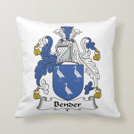 Bender Family Crest Throw Pillow | Zazzle.com