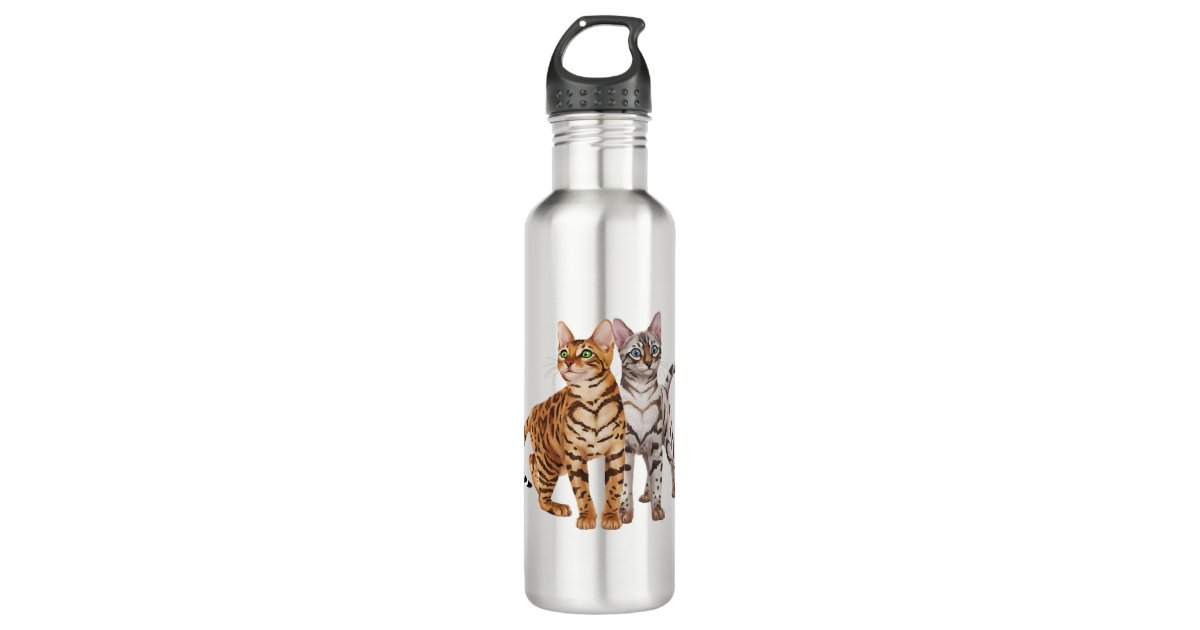 Bengal Cat Buddies Rosette and Snow Bengal Cats Pr Stainless Steel ...