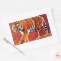 Bengal Tiger Rectangular Sticker | Zazzle