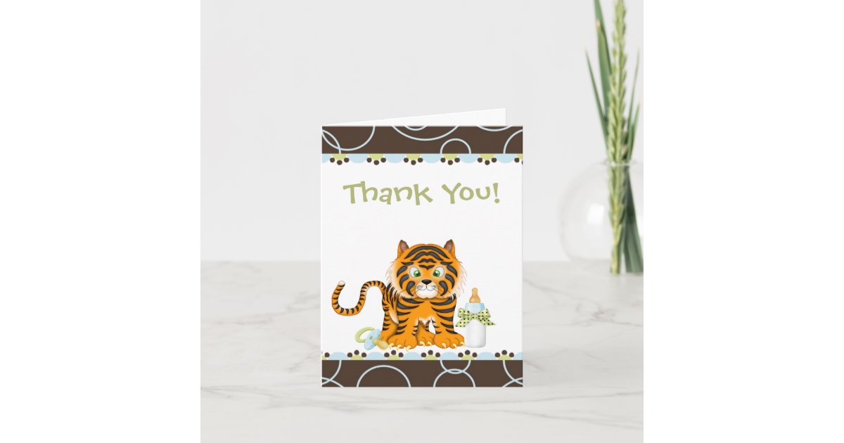Bengal Tiger Thank You Card | Zazzle