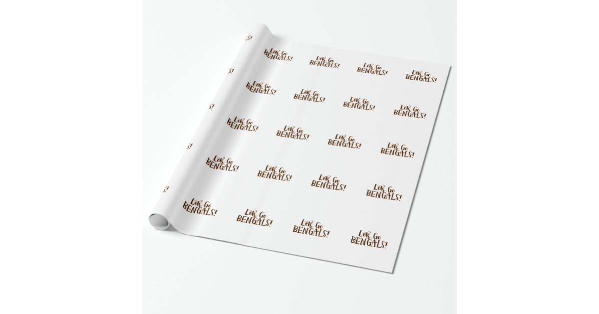 Bengals Print Wrapping Paper | Zazzle
