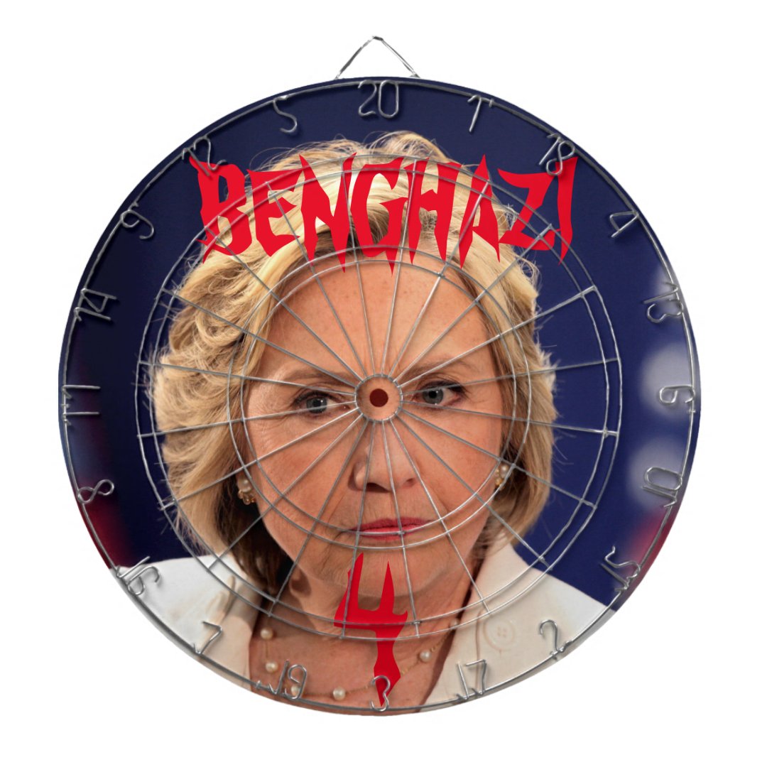 BENGHAZI 4 HILLARY DARTBOARD | Zazzle