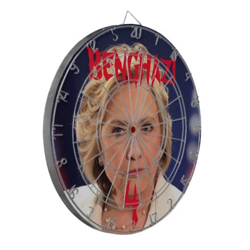BENGHAZI 4 HILLARY DARTBOARD | Zazzle