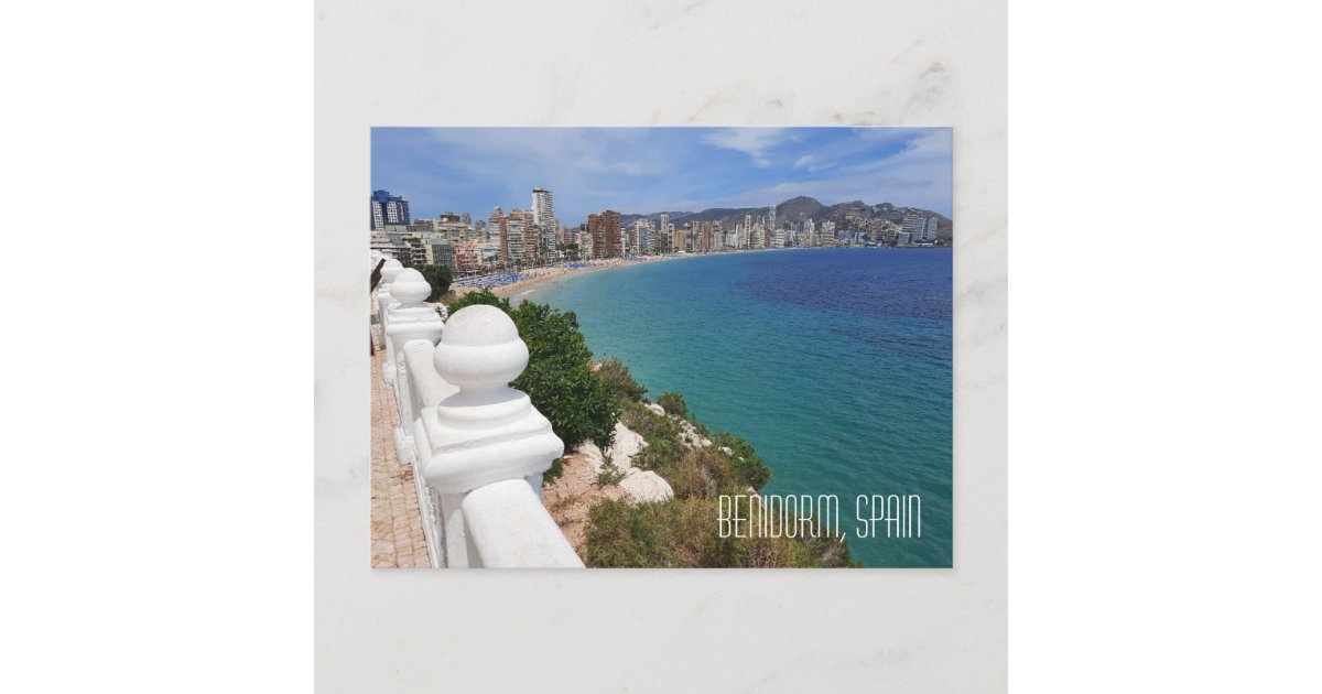 Benidorm Playa Levante Beach and Ocean Postcard | Zazzle