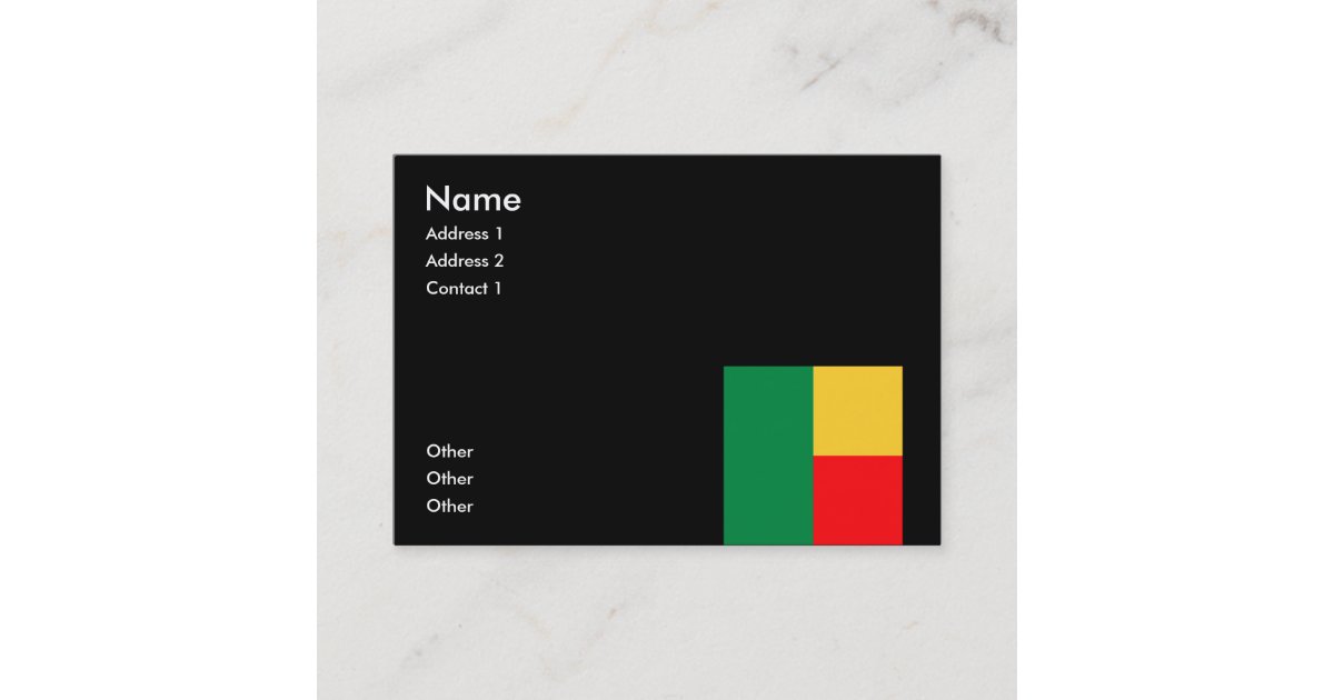 Benin Business Card | Zazzle